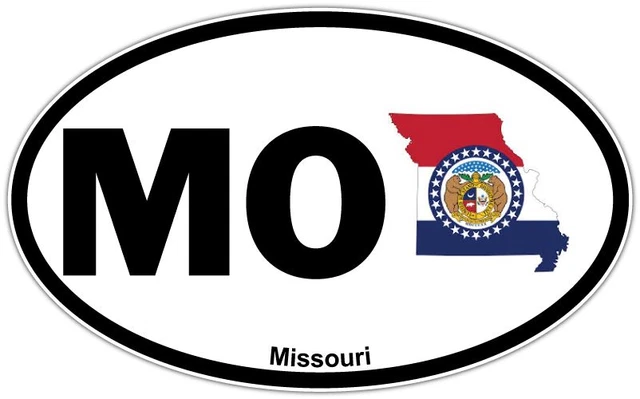 DOPASTICKER Missouri Us State Usa America Oval Car Window Sticker Decal ...
