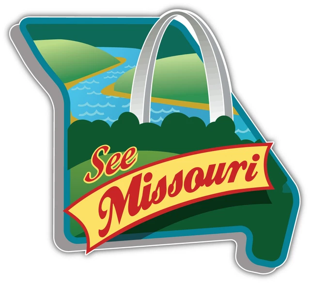 DOPASTICKER Missouri Usa State Emblem Car Sticker Phone Water Bottle ...
