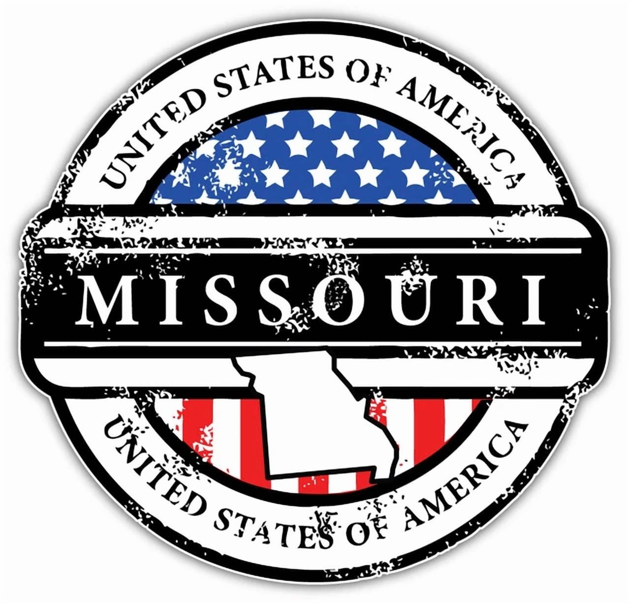 DOPASTICKER Missouri Usa State Grunge Emblem Car Sticker Phone Water ...