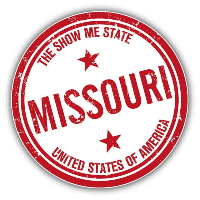 DOPASTICKER Missouri Usa State Grunge Rubber Car Sticker Phone Decal ...