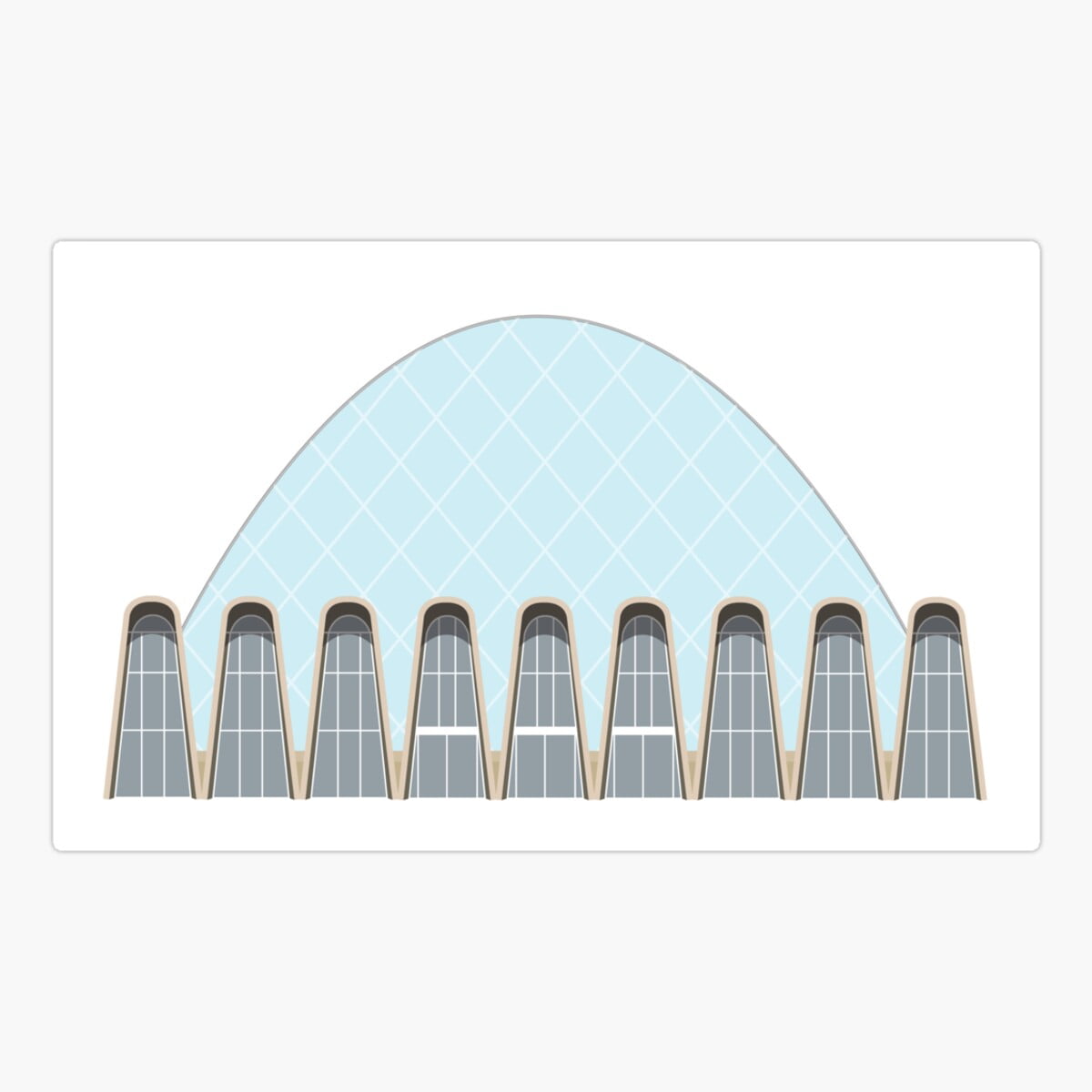 DOPASTICKER Mitchell Park Domes In Milwaukee, Wisconsin Sticker, Phone ...