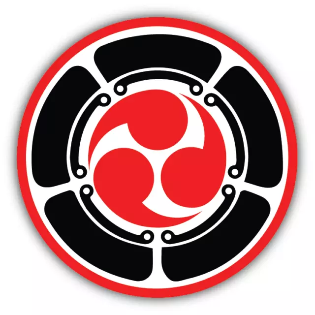 DOPASTICKER Mitsu Tomoe Japanese Triad Martial Arts Sticker Decal Phone ...