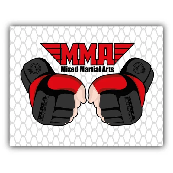 DOPASTICKER Mma Mixed Martial Arts Hands Car Sticker Phone Decal Water ...