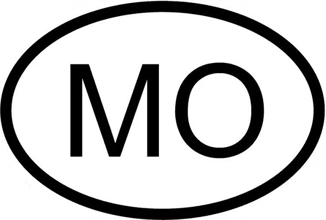 DOPASTICKER Mo Missouri Country Code Oval Sticker Phone Decal Water ...