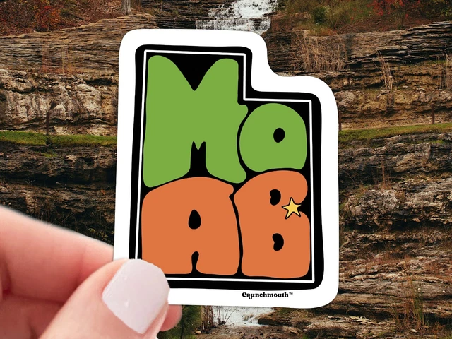 DOPASTICKER Moab Utah Sticker For Laptop, Car, Cooler Phone Decal Water ...