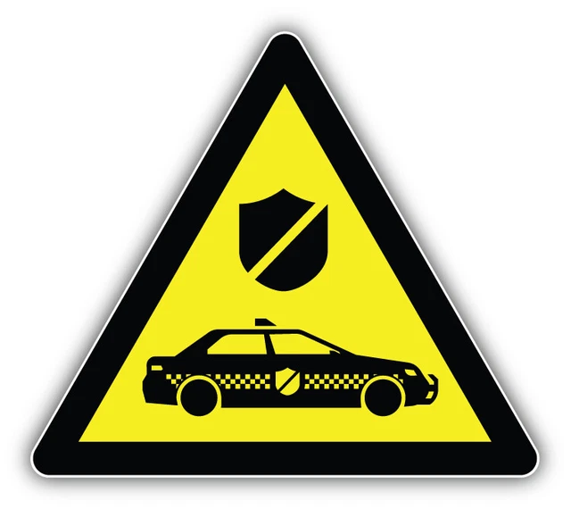 DOPASTICKER Mobile Patrols In The Area Warning Sign Sticker Decal Phone ...