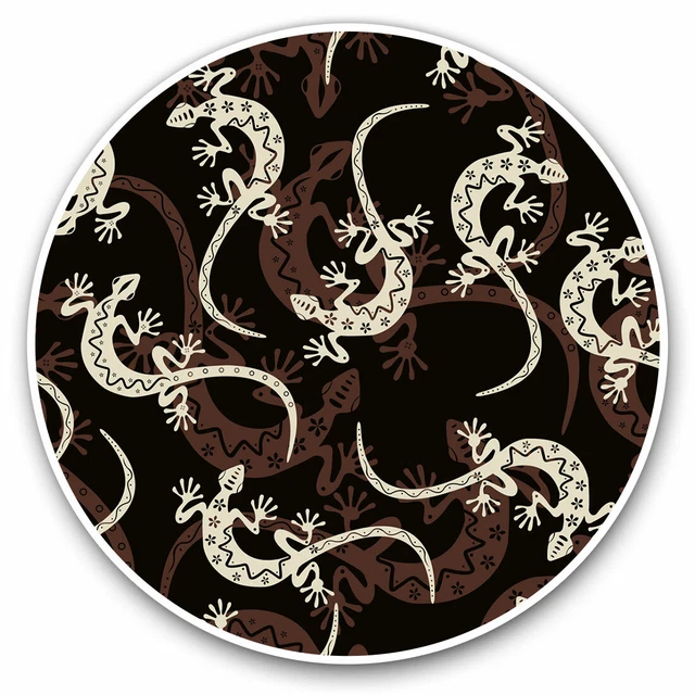 DOPASTICKER Modern Aztec Lizards Gecko Cool Gift Decorative Laptop ...