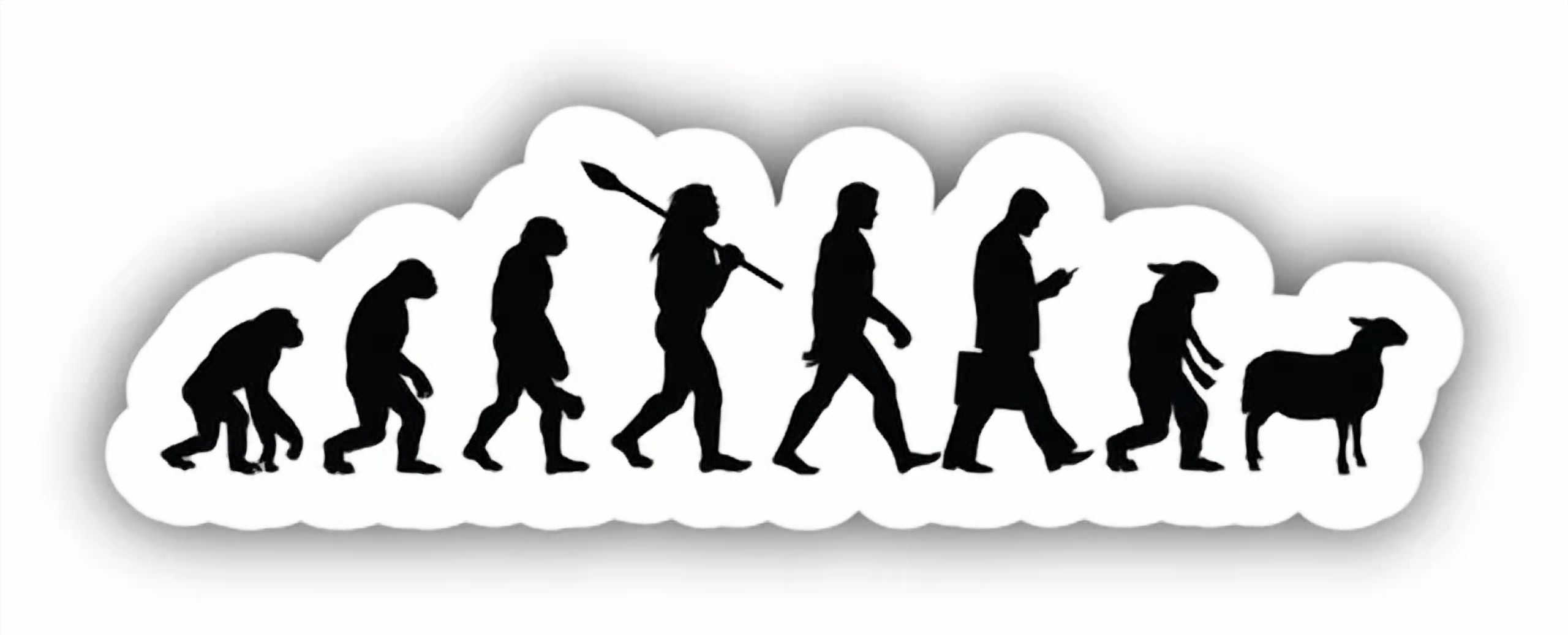 DOPASTICKER Modern Evolution Sticker Decal Phone Decal Water Bottle Stickers, Cars Stickers ...