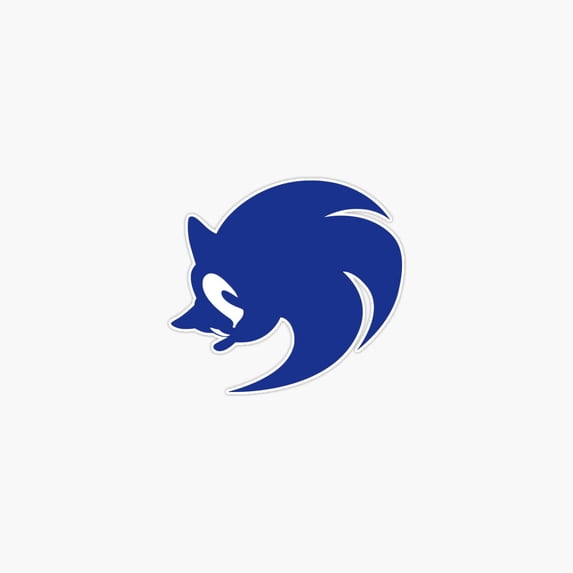 DOPASTICKER Modern Sonic Icon Blue Sticker, Phone Sticker Car Sticker ...