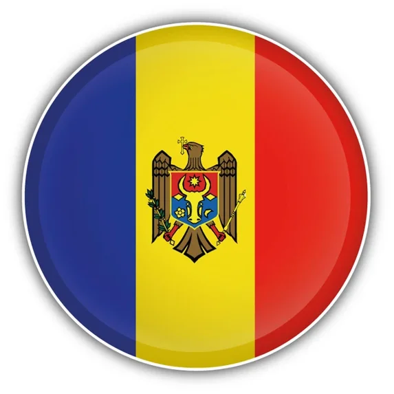 DOPASTICKER Moldova Flag Glossy Label Sticker Decal Phone Decal Water ...