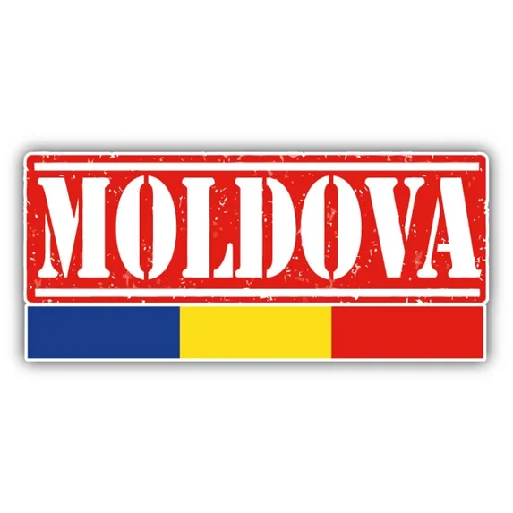 DOPASTICKER Moldova Grunge Travel Stamp Sticker Decal Phone Decal Water ...