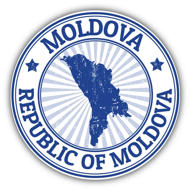 DOPASTICKER Moldova Map Grunge Rubber Car Sticker Phone Decal Water ...