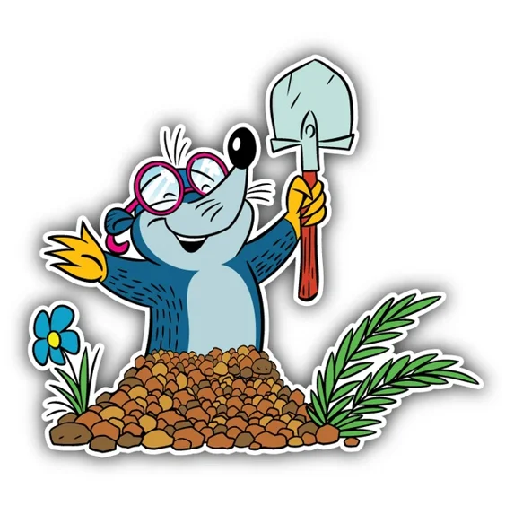 DOPASTICKER Mole Cartoon Sticker Decal Phone Decal Water Bottle ...