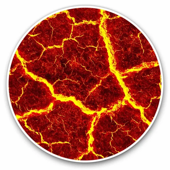 DOPASTICKER Molten Lava Flow Volcano Red Fire Cool Gift Decorative ...