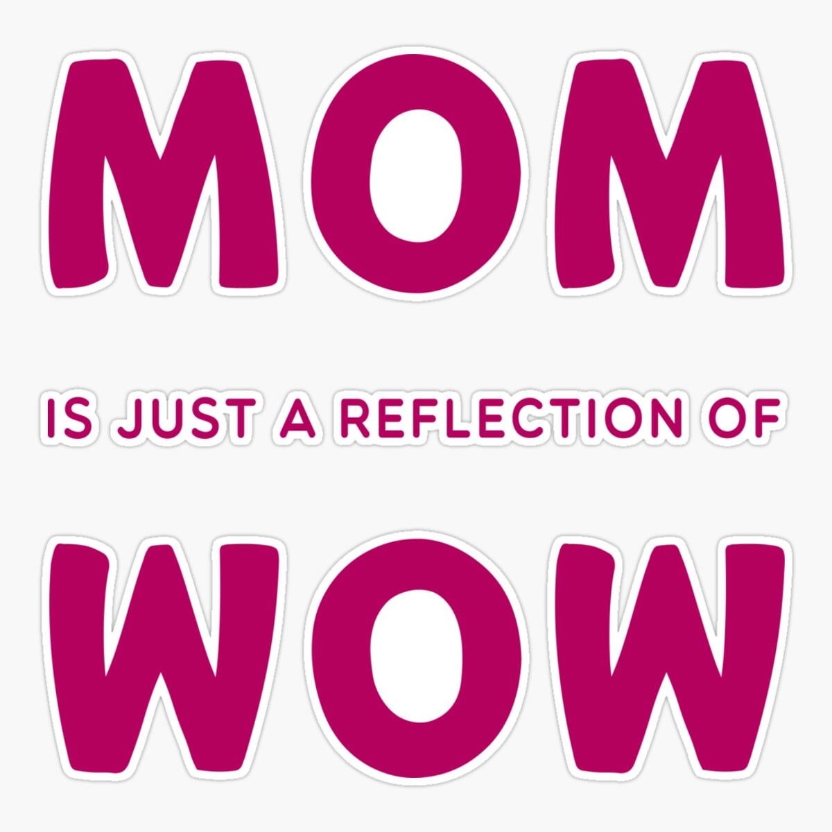 DOPASTICKER Mom Is Just A Reflection Of Wow Sticker, Phone Sticker Car ...