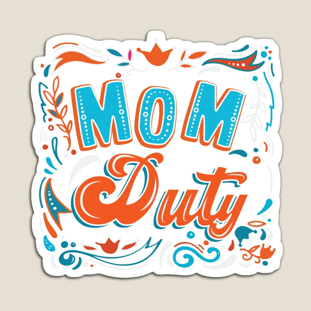 DOPASTICKER Mom Off Duty Parenting Mother Day Off Sticker Decorative ...