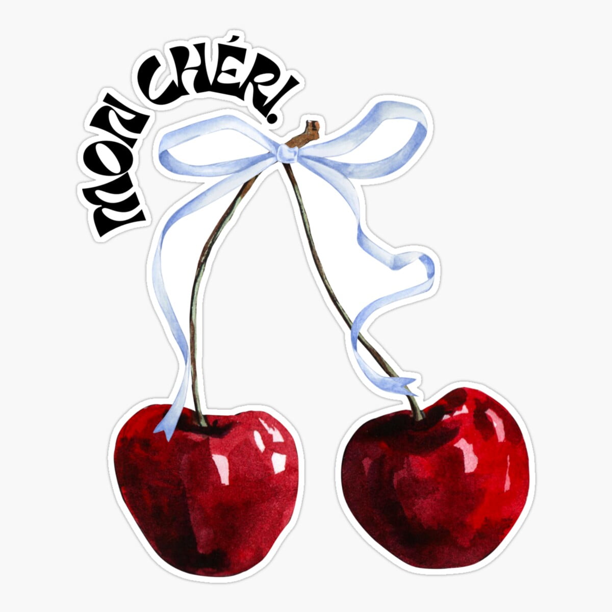 DOPASTICKER Mon Cheri Coquette Cherries Sticker, Phone Sticker Car ...