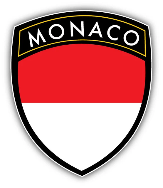 DOPASTICKER Monaco Flag Shield Car Sticker Phone Decal Water Bottle ...