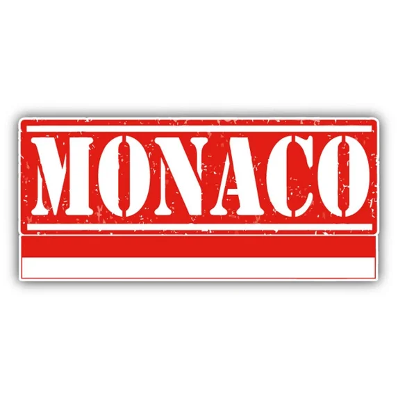 DOPASTICKER Monaco Grunge Travel Car Sticker Phone Decal Water Bottle ...
