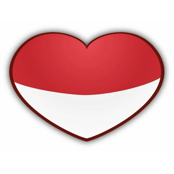 DOPASTICKER Monaco Heart Flag Car Sticker Phone Decal Water Bottle ...