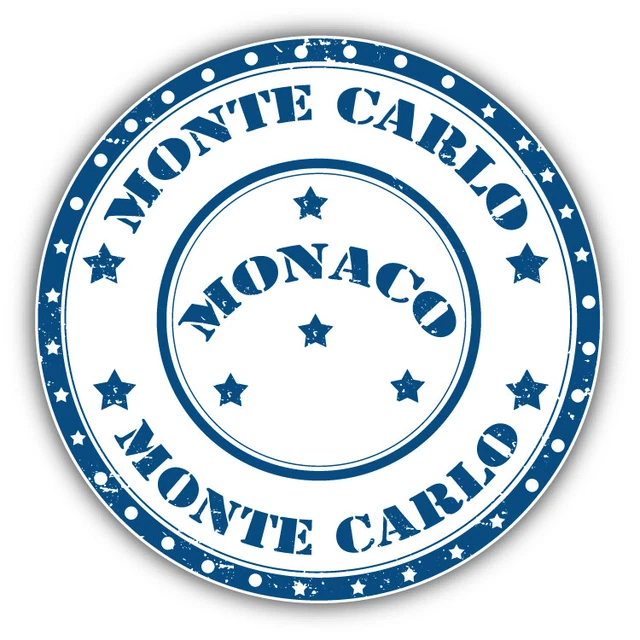 DOPASTICKER Monaco Monte Carlo Grunge Rubber Travel Car Sticker Phone ...