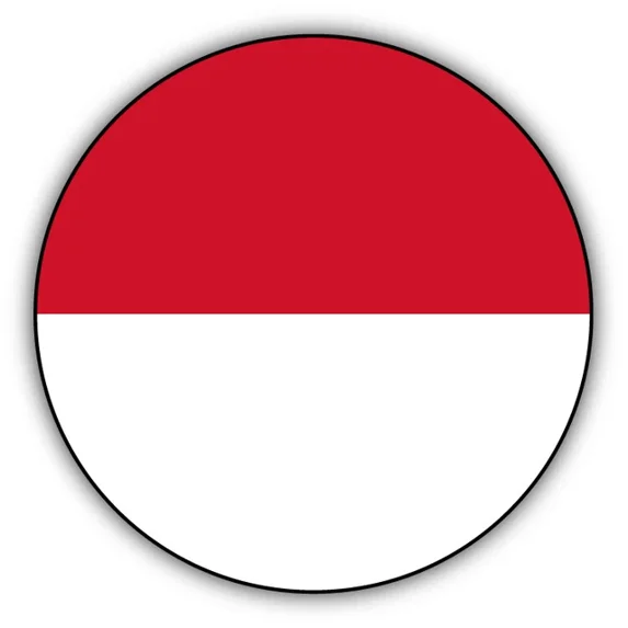 DOPASTICKER Monaco Round Flag Car Sticker Phone Decal Water Bottle ...