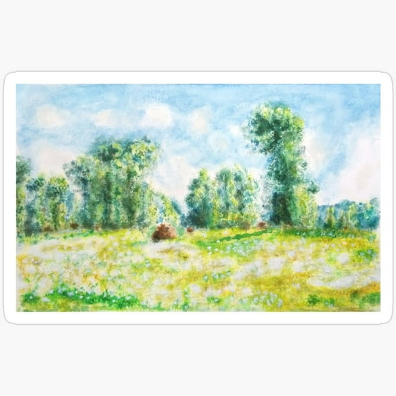 DOPASTICKER Monet Arts Spring In Giverny Painting Sticker Birthday ...