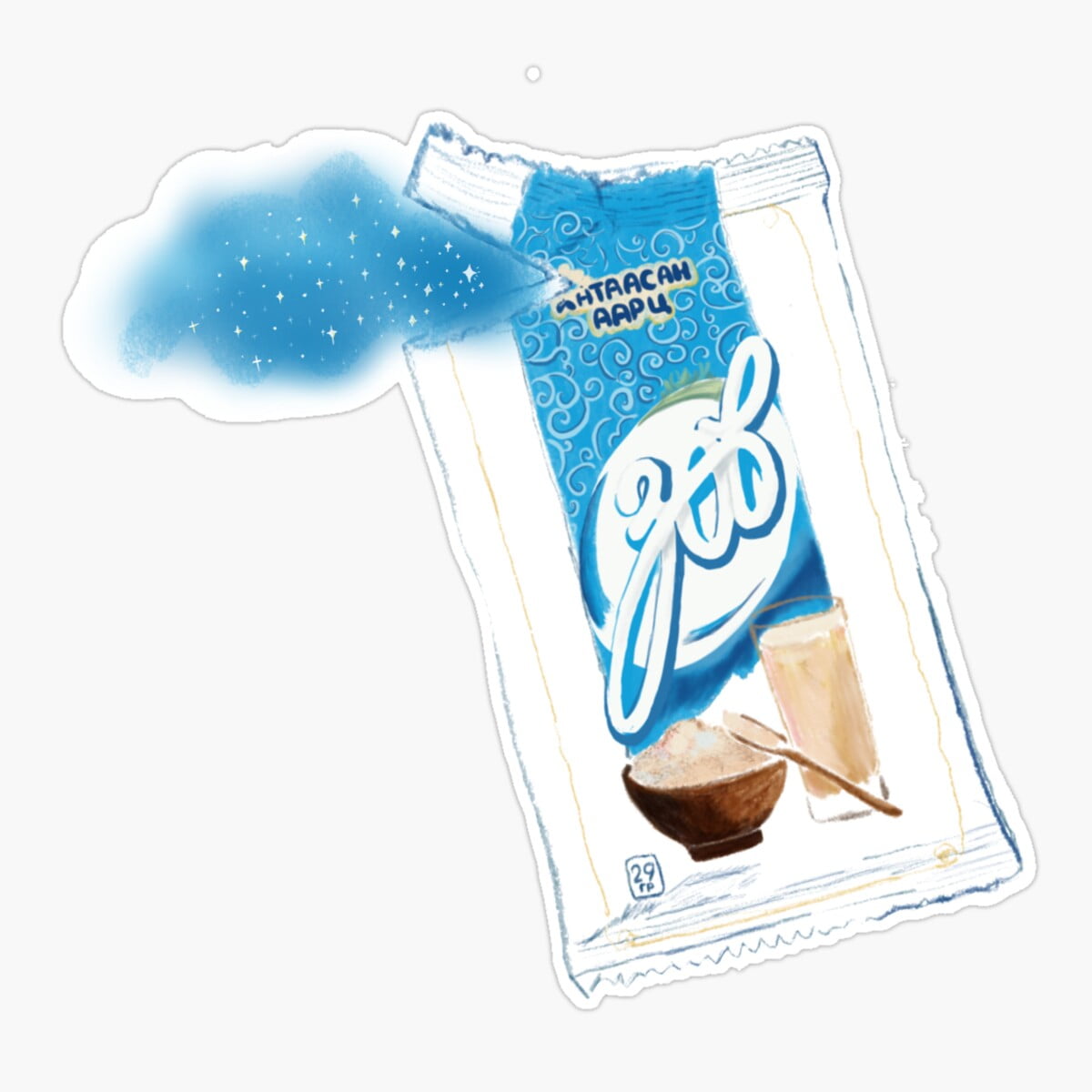 DOPASTICKER Mongolian Beverage Sticker, Phone Sticker Car Stickers ...