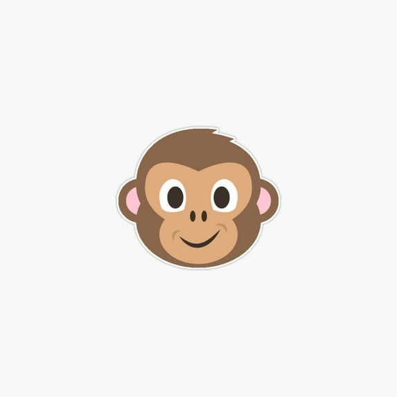 DOPASTICKER Monkey Emoji Sticker, Phone Sticker Water Bottle Sticker ...