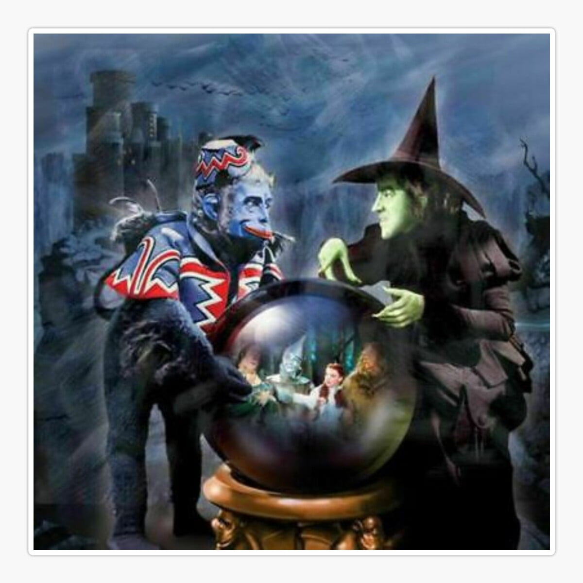 DOPASTICKER Monkey Mystic Crystal Ball Oz Print Mask Gift Rarity ...