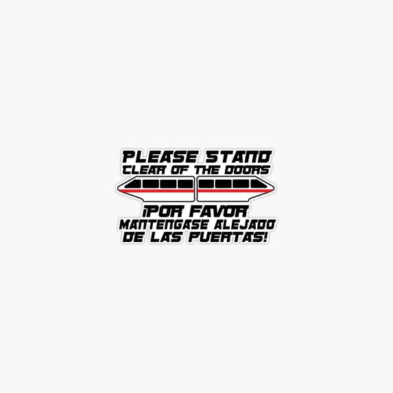 DOPASTICKER Monorail Por Favor Sticker, Phone Sticker Car Sticker ...