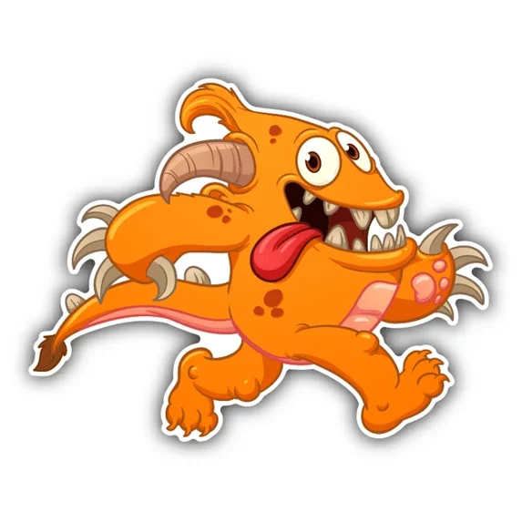 DOPASTICKER Monster Crazy Cartoon Car Sticker Phone Water Bottle ...