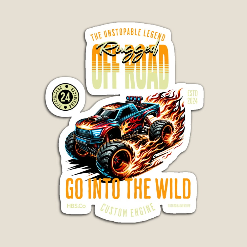 DOPASTICKER Monster Remote Truck - Go Into The Wild Sticker Hot ...