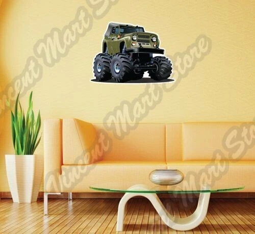 DOPASTICKER Monster Truck Jam 4X4 Offroad Tractor Race Wall Sticker ...