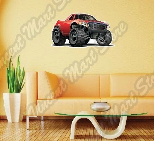 DOPASTICKER Monster Truck Off Road Pickup 4X4 Suv Buggy Wall Sticker ...