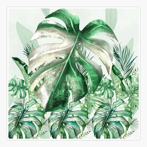 DOPASTICKER Monstera Tropical Leaves Sticker, Phone Sticker Car ...