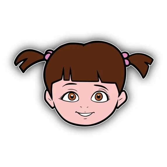 DOPASTICKER Monsters Inc Cartoon Boo Face Sticker Decal Phone Decal ...