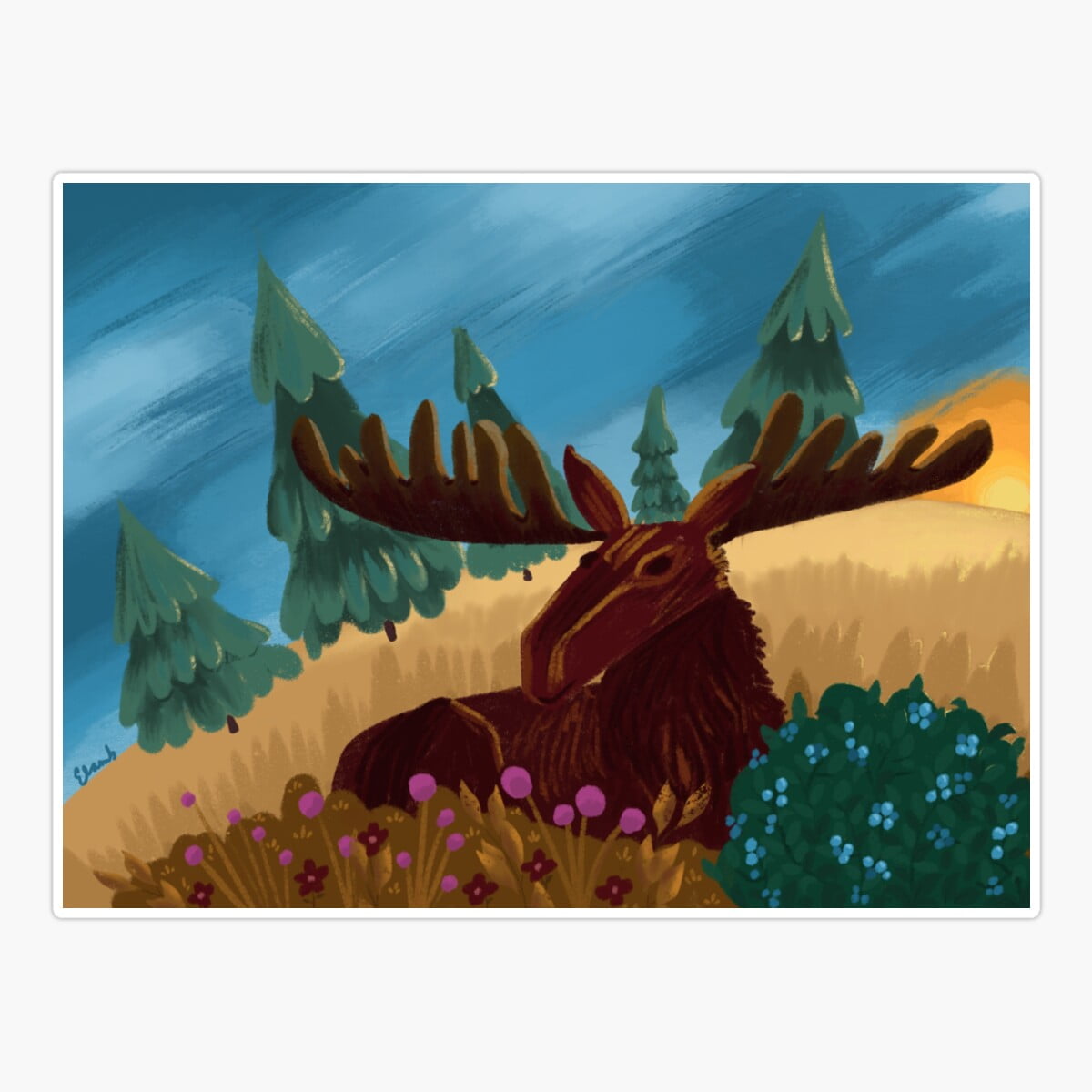 DOPASTICKER Montana Country Rustic Moose Sticker, Phone Sticker Car ...