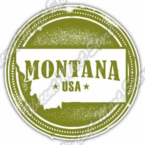 DOPASTICKER Montana State America Map Usa Grunge Car Sticker Decal ...