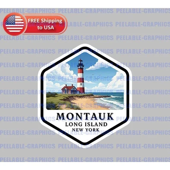 DOPASTICKER Montauk Long Island York Sticker Surf Surfing Beach Sticker ...
