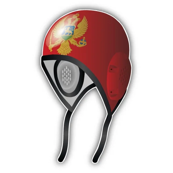 DOPASTICKER Montenegro Flag Water Polo Cap Car Sticker Phone Decal ...