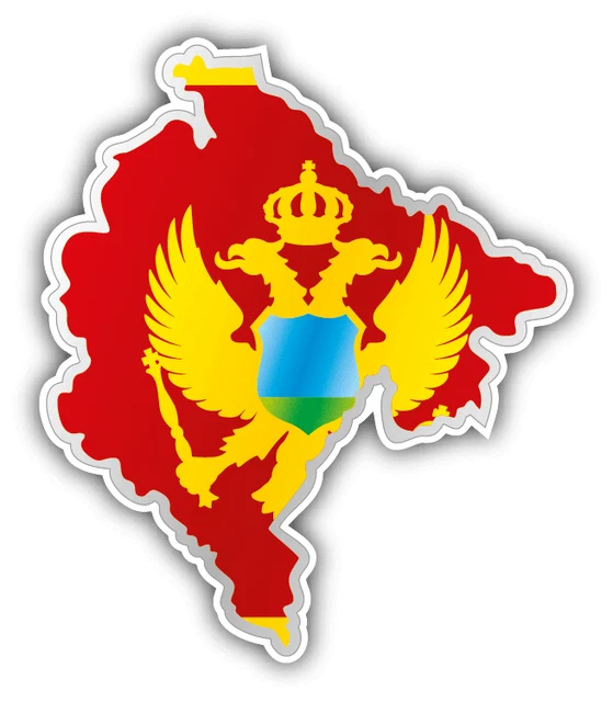 DOPASTICKER Montenegro Map Flag Car Sticker Phone Decal Water Bottle ...