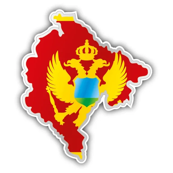 DOPASTICKER Montenegro Map Flag Car Sticker Phone Decal Water Bottle ...