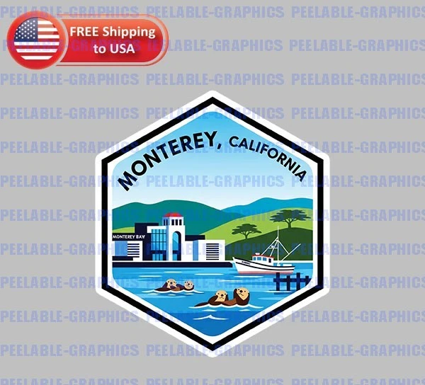 DOPASTICKER Monterey California Sticker Toolbox Tablet Sticker Phone ...