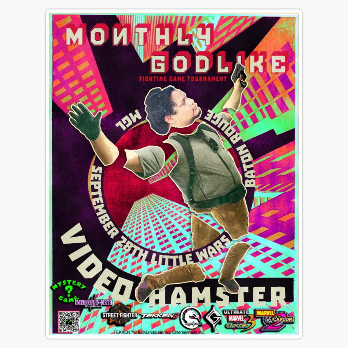 DOPASTICKER Monthly Godlike Video Hamster Poster Sticker, Phone Sticker ...