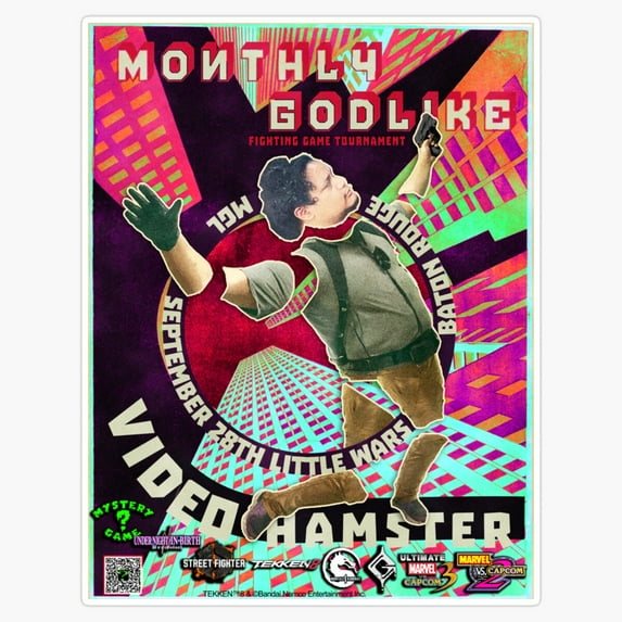 DOPASTICKER Monthly Godlike Video Hamster Poster Sticker, Phone Sticker ...