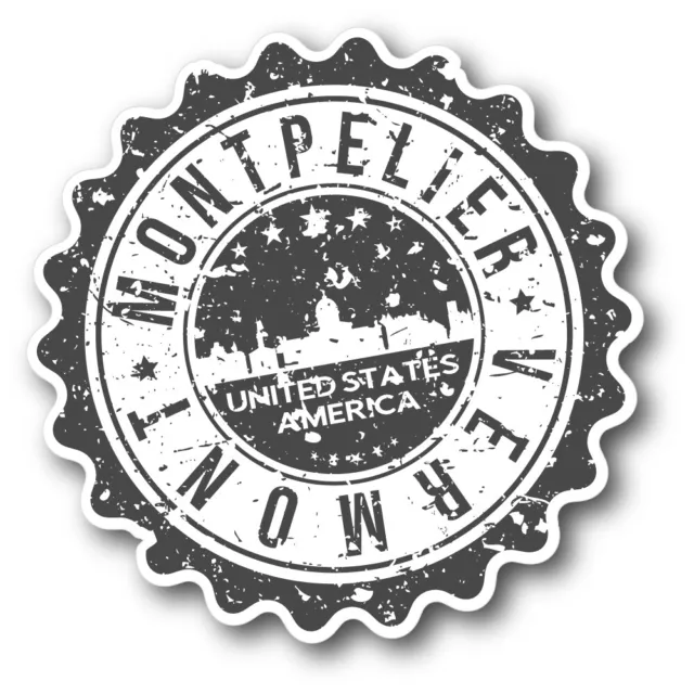DOPASTICKER Montpelier City Vermont Usa State Vintage Grunge Sticker ...