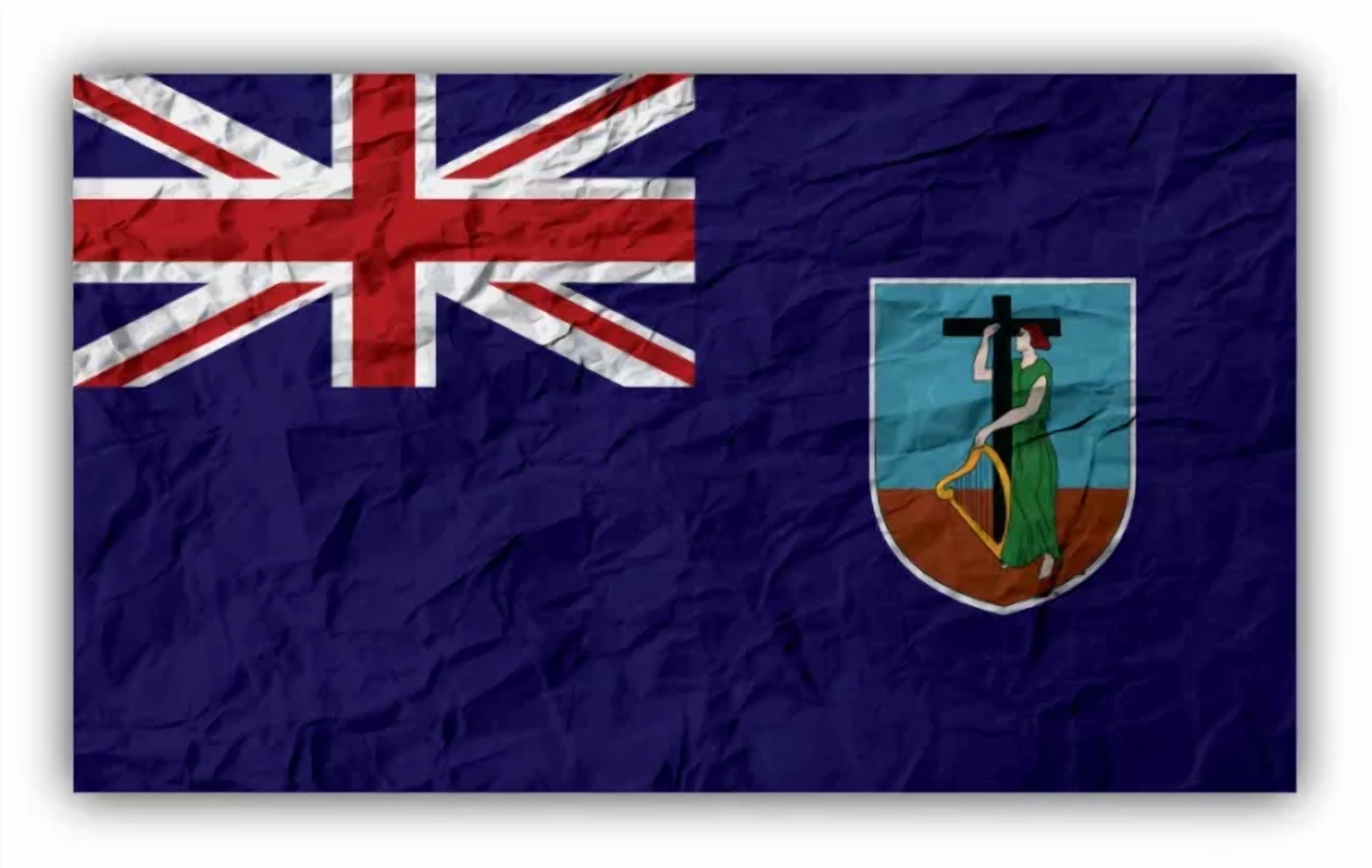 DOPASTICKER Montserrat Flag Old Paper Texture Car Sticker Phone Decal ...