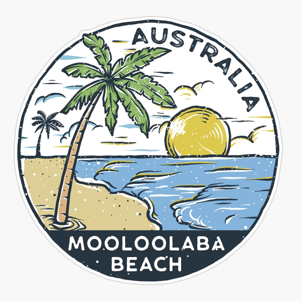 DOPASTICKER Mooloolaba Beach Queensland Australia Vintage Sticker ...
