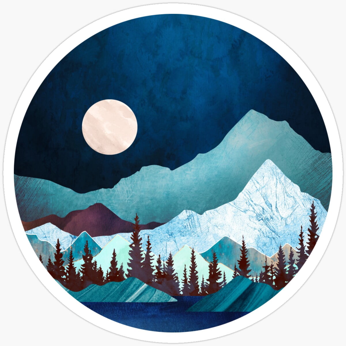 DOPASTICKER Moon Bay Sticker. Gift You - Decorate Laptops, Water ...